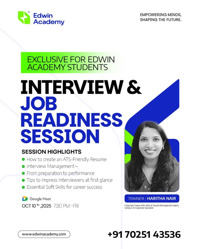 Edwin Academy | Career-Focused Training Institute in Kerala